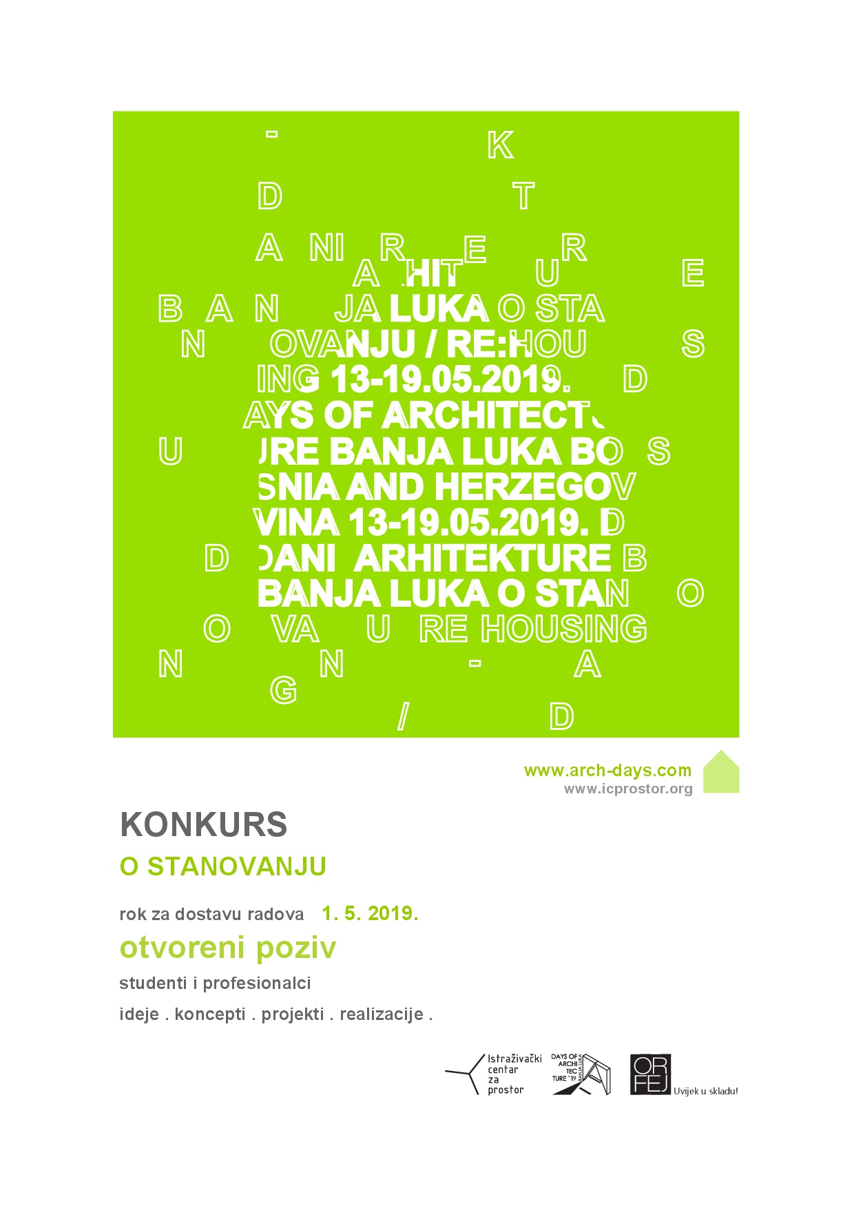 DA_2019 Konkurs O STANOVANJU / RE:HOUSING – Dani arhitekture Banja Luka
